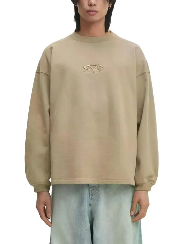 Vetements Logo-embroidered Sweatshirt - Neutrals