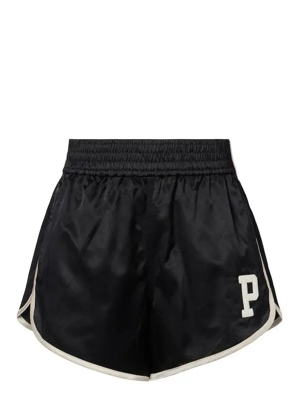 Polo Ralph Lauren Rally Cotton-blend Satin Shorts - Black
