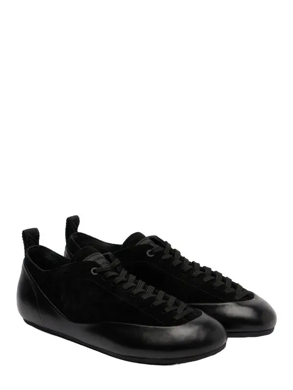Proenza Schouler Arcadia Suede And Leather Lace-up Sneakers - Black