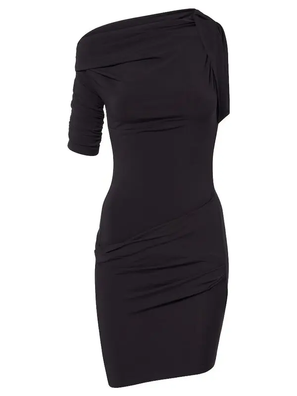 Jacquemus Drapeado Jersey Minidress - Blue