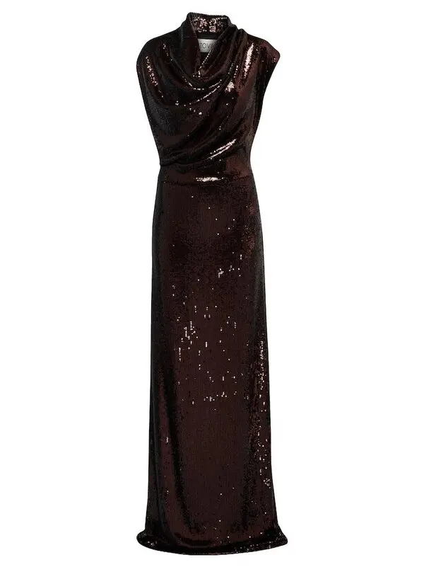 Tove Azalea Sequined Gown - Brown