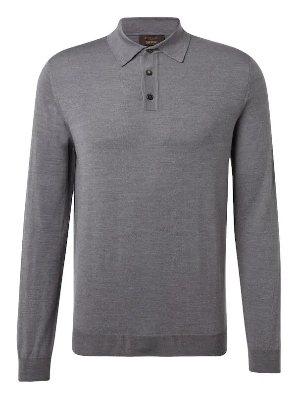 Incotex Wool-blend Polo Shirt - Grey