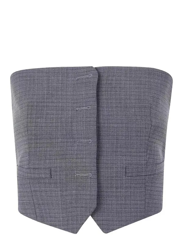 Alexander Wang Wool Cropped Top - Grey