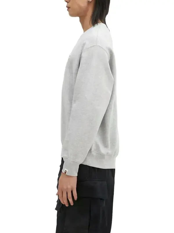 A BATHING APE Ape Head Crew Neck Sweatshirt - Grey