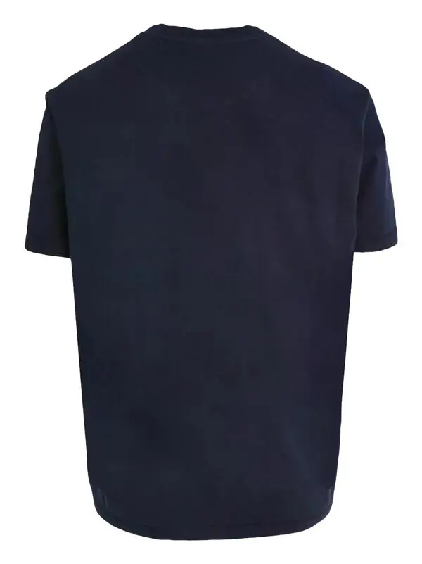 LUIGI BORRELLI Logo-embroidered Cotton T-shirt - Blue