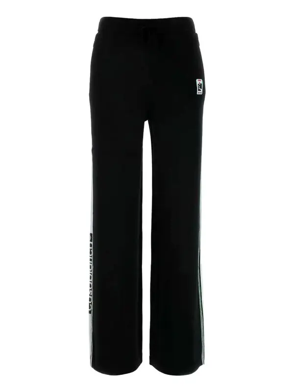 Casablanca Merino Wool Side Stripe Track Pants - Black
