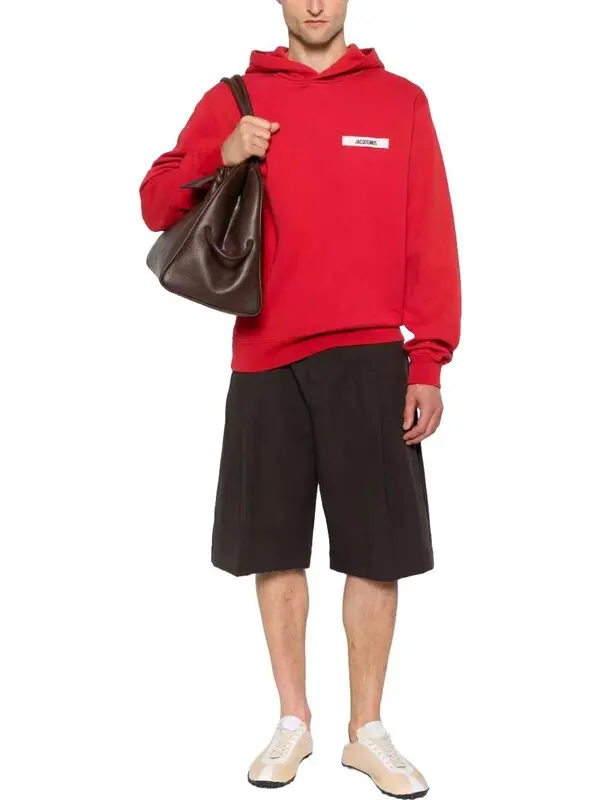 Jacquemus Gros Grain Hooded Sweatshirt - Red