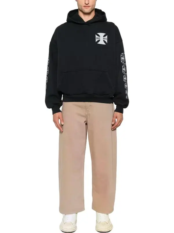 Rhude Logo-print Hoodie - Black