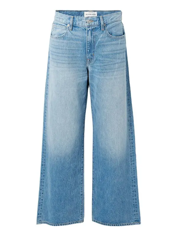 SLVRLAKE Selena Mid-rise Wide-leg Jeans - Blue