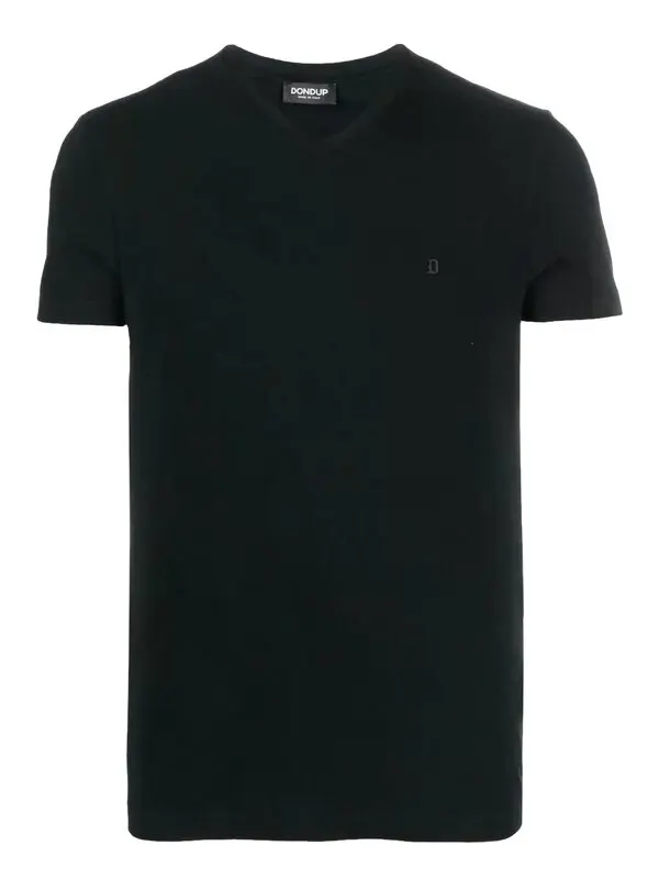 DONDUP V-neck Fitted T-shirt - Black
