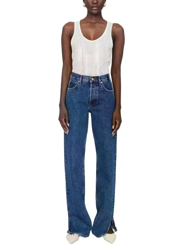 ANINE BING Roy High-waist Jeans - Blue