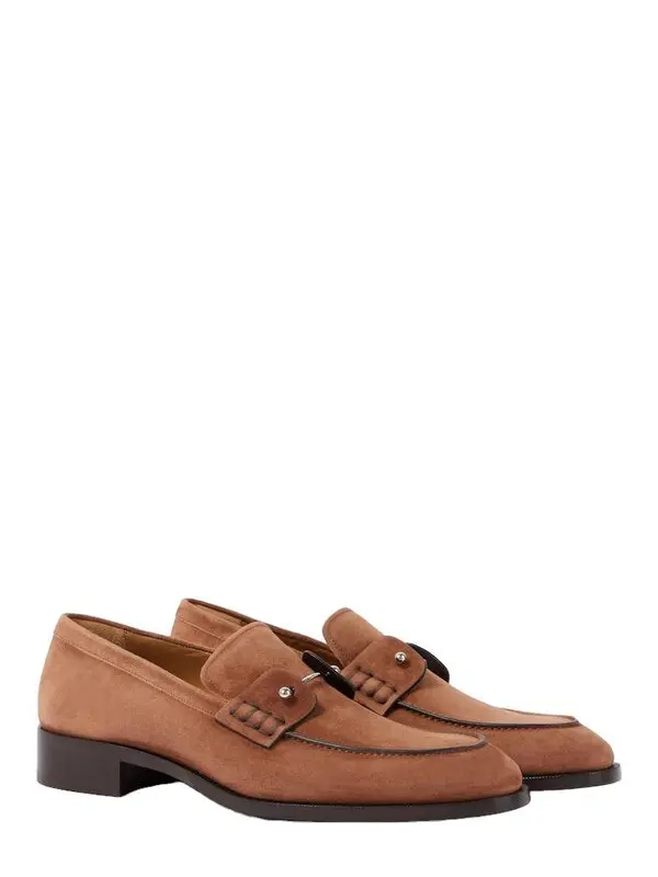 CHRISTIAN LOUBOUTIN Chambelimoc Leather Loafers - Brown