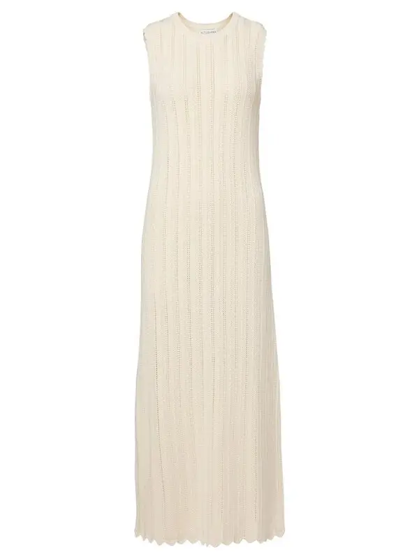 Altuzarra Sissi Open-knit Cotton Midi Dress - Beige