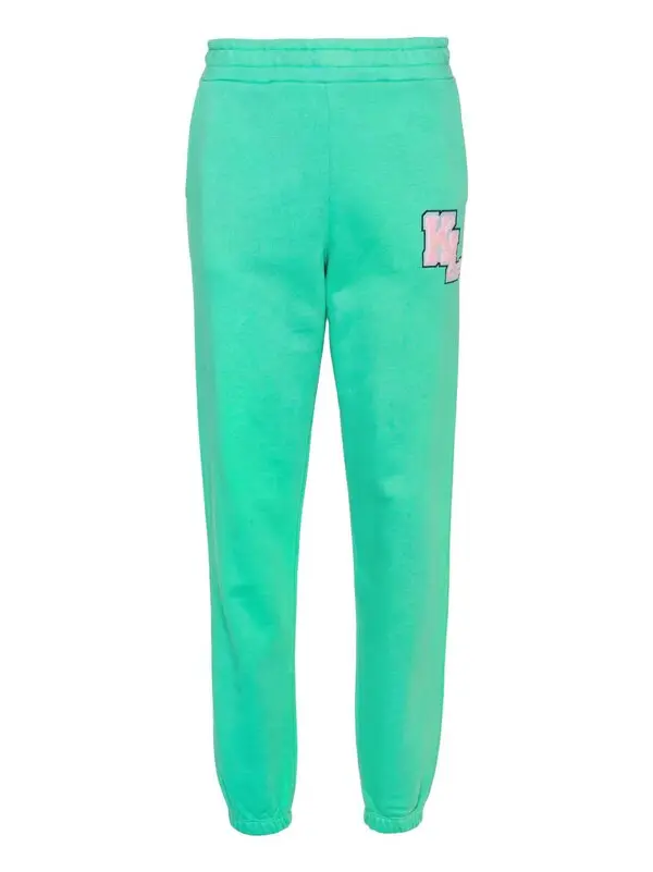 Karl Lagerfeld Appliqué Logo Tapered Trousers - Green