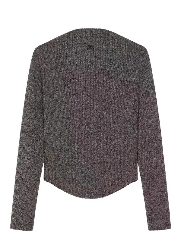 COURREGES Ribbed-knit Sweater - Grey
