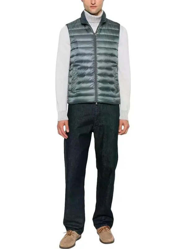 Herno Quilted Sleeveless Vest - Blue
