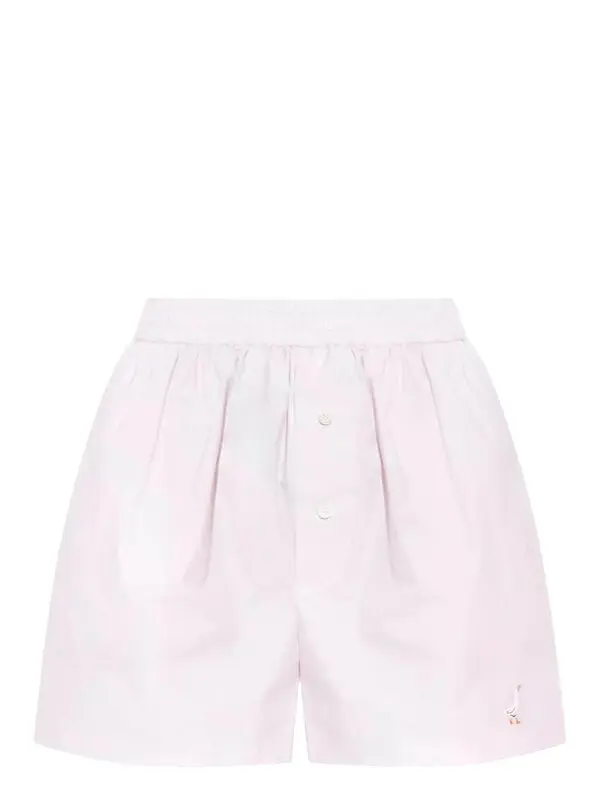Moschino Goose-embroidered Shorts - Pink