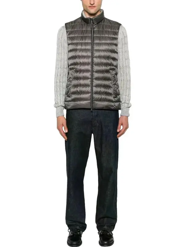 Herno Quilted Sleeveless Vest - Grey