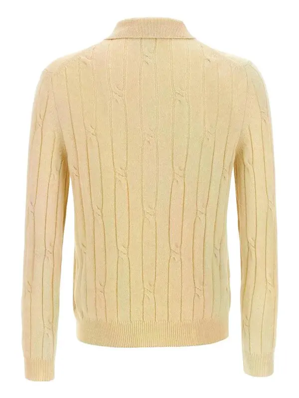 ZANONE Cable-knit Polo Shirt - Neutrals