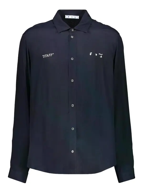 Off-White Logo-print Shirt - Blue