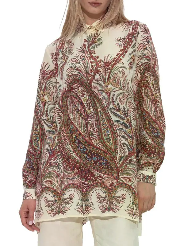 Etro Paisley Print Long Sleeve Shirt - Neutrals