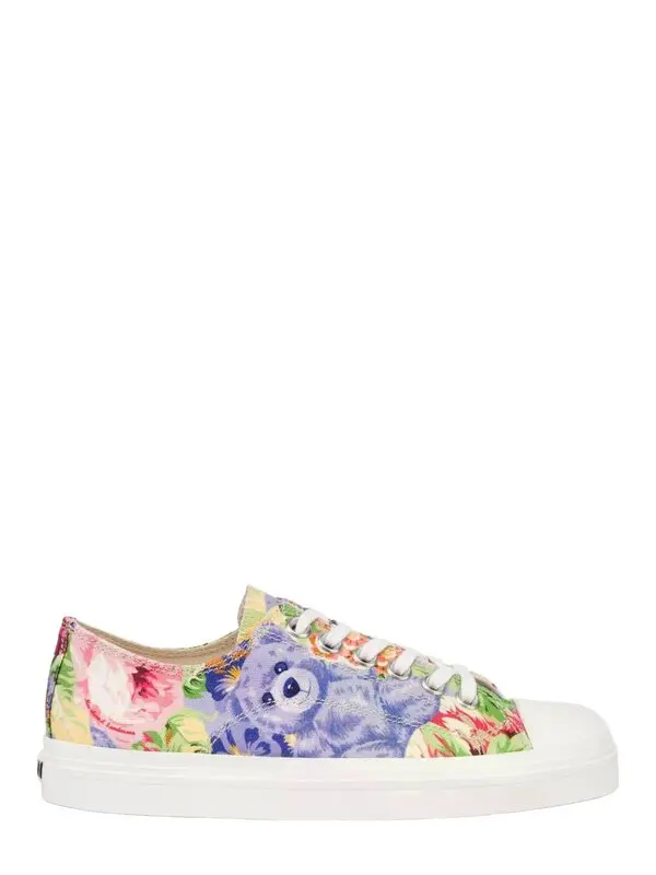 Moschino Teddy Bear Print Lace-up Sneakers - Blue