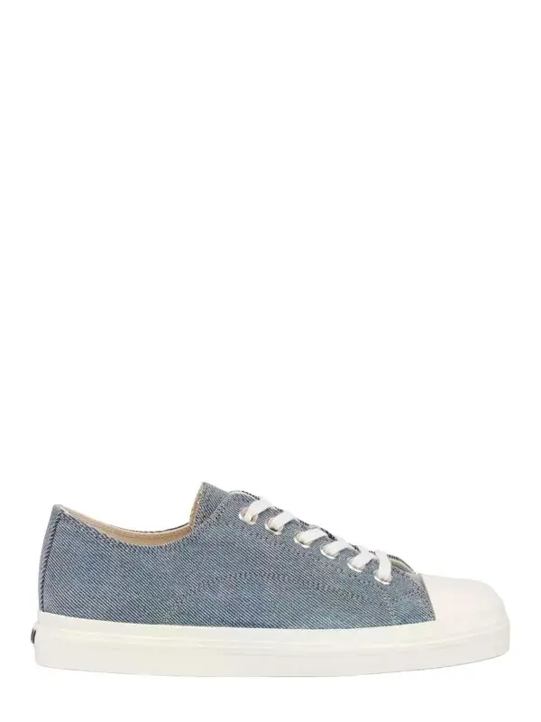 Moschino Denim Lace-up Sneakers - Blue