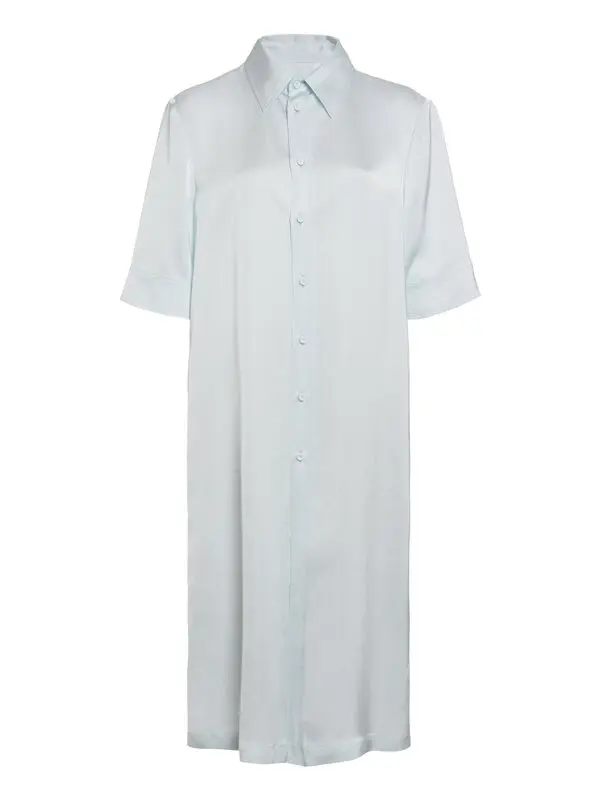 JIL SANDER Cropped Sleeve Shirt - Blue