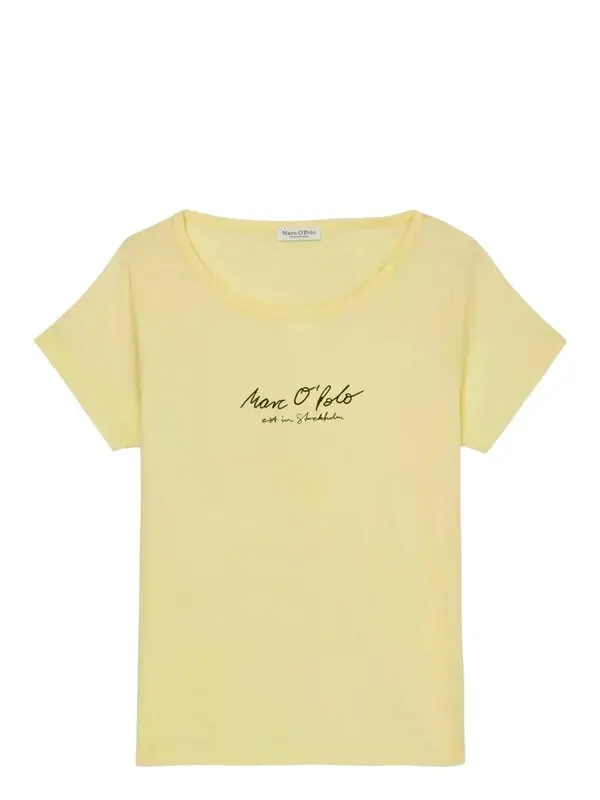 Marc O'polo Logo Print T-shirt - Yellow