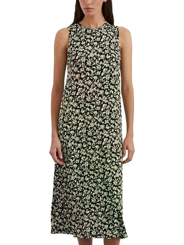 Marc O'polo Floral Print Sleeveless Midi Dress - Black