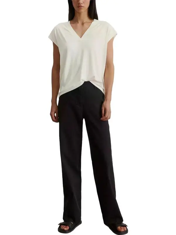 Marc O'polo V-neck Cap-sleeve T-shirt - White