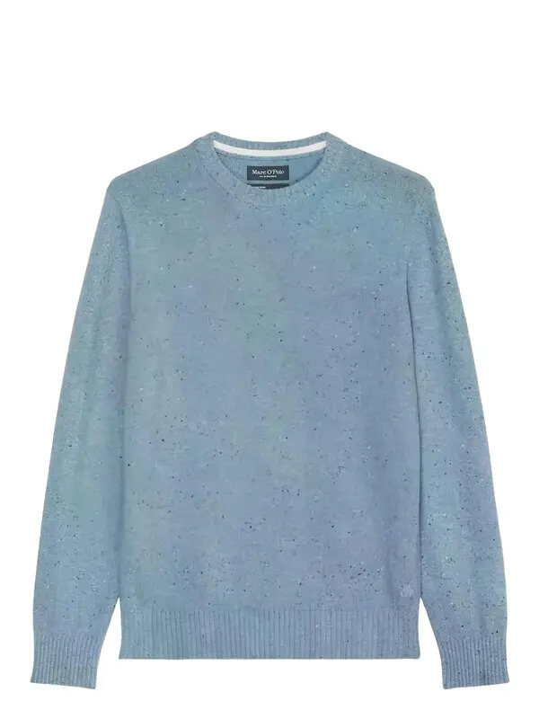 Marc O'polo Speckled Knit Crew Neck Sweater - Blue