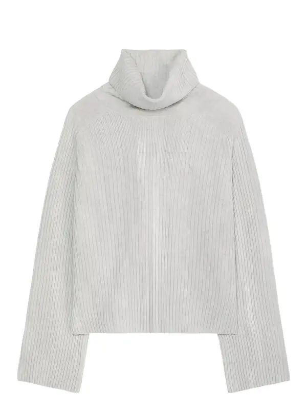 Marc O'polo Ribbed Turtleneck Jumper - Grey
