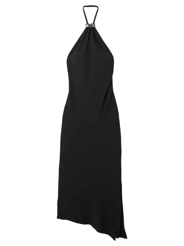 Attico Halterneck Midi Dress - Black