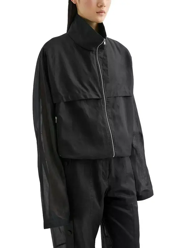 JIL SANDER Muslin Zip-up Jacket - Black