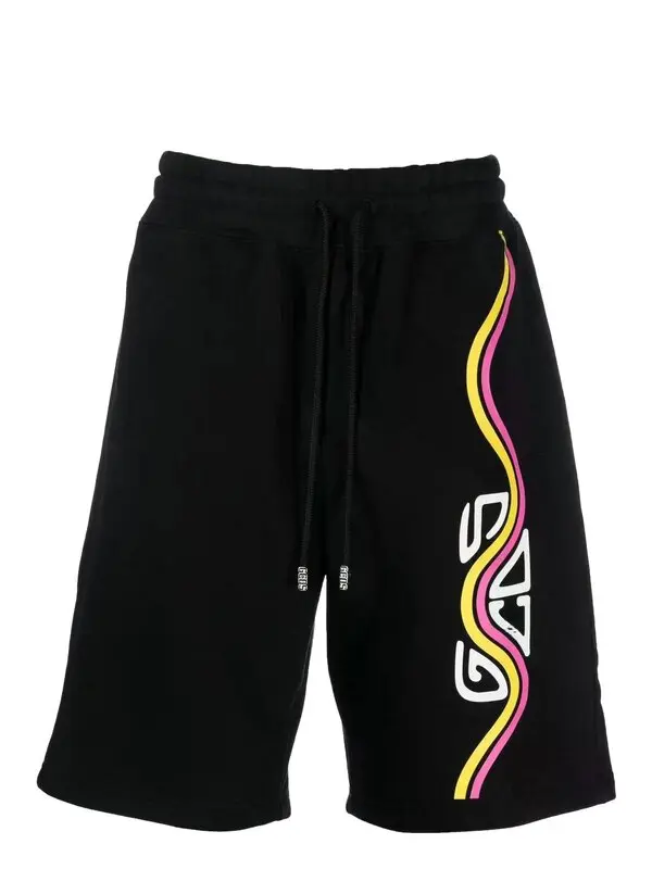 Gcds Logo Print Track Shorts - Black