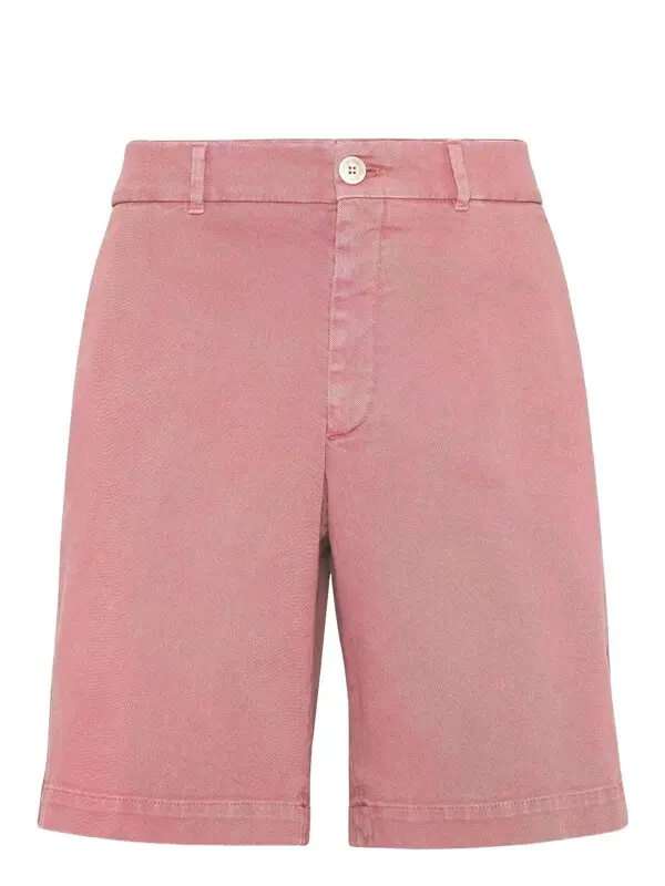 Brunello Cucinelli Knee-length Denim Bermuda Shorts - Red