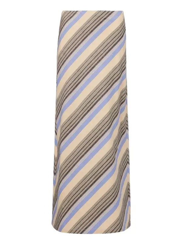 Faithfull The Brand Elise Cotton And Linen Maxi Skirt - Multicoloured