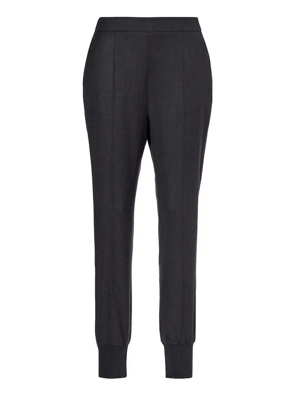 Stella McCartney Mid-rise Wool Tapered Sweatpants - Grey