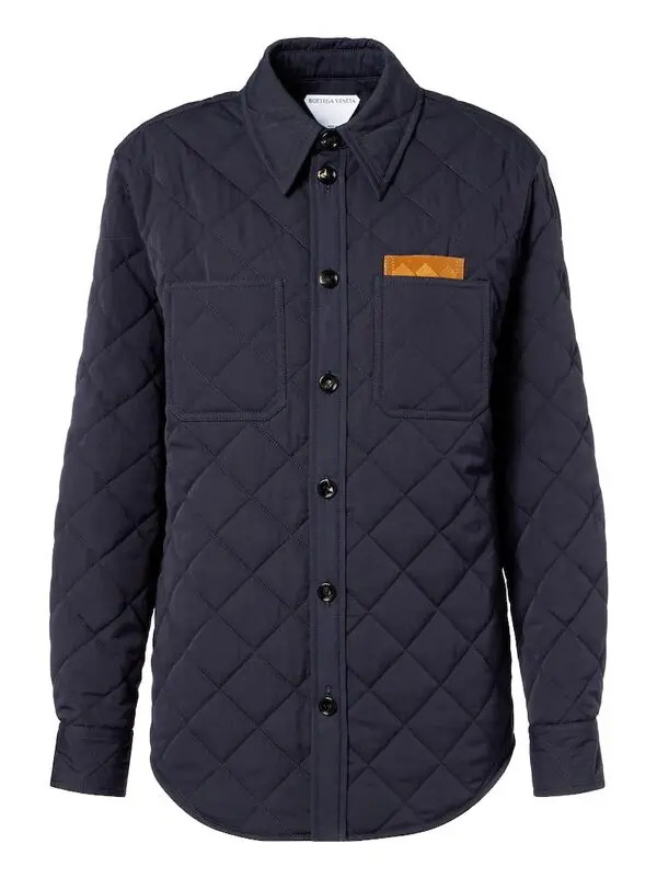 Bottega Veneta Quilted Cotton-blend Overshirt - Blue