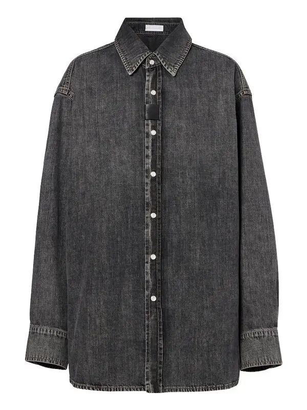 Stella McCartney Denim Wash Cotton Shirt - Black