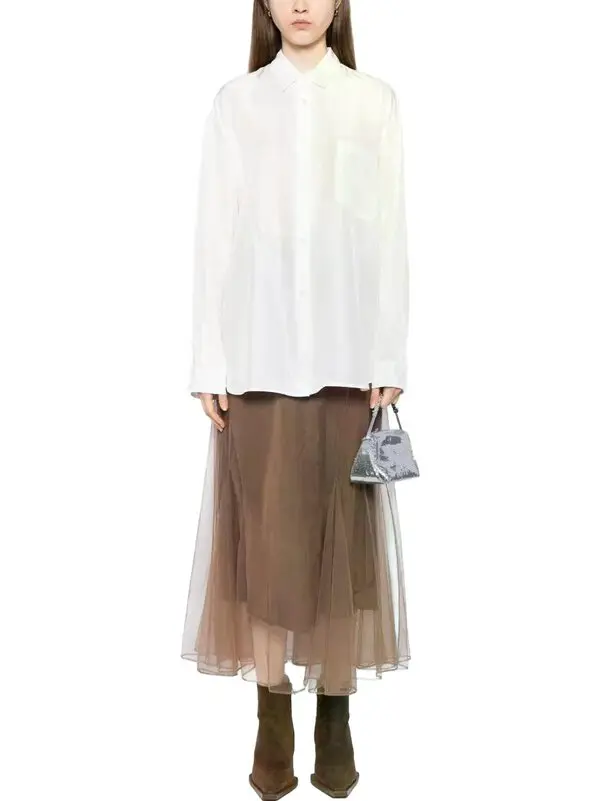 JNBY Tulle Maxi Skirt - Brown