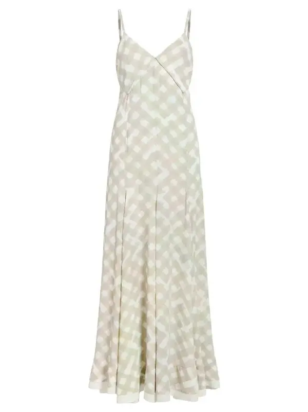 Proenza Schouler Lattice Print Maxi Dress - Neutrals