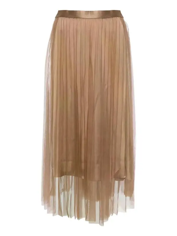 JNBY Pleated Tulle A-line Skirt - Brown