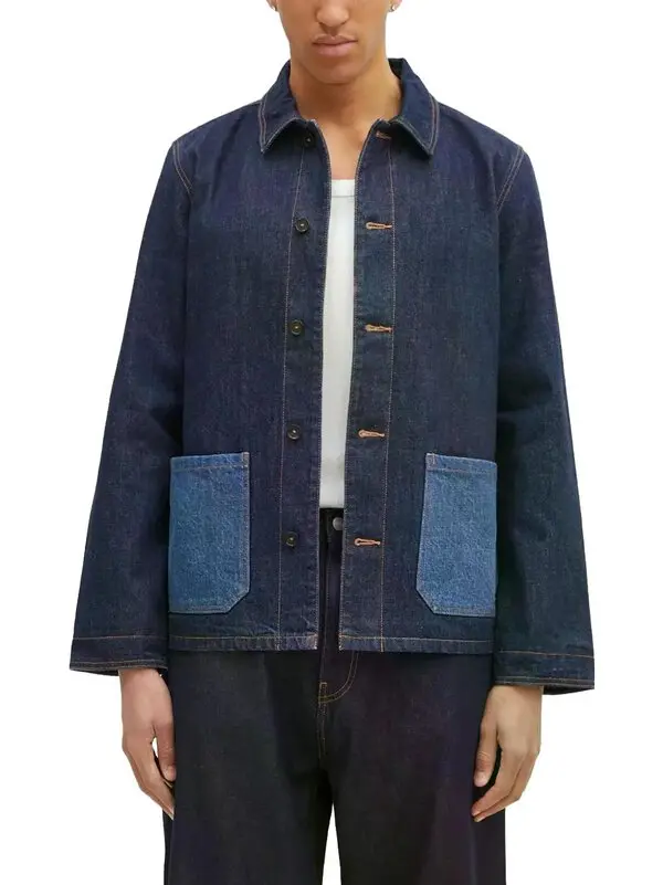 A.p.c. Contrast Pocket Denim Jacket - Blue