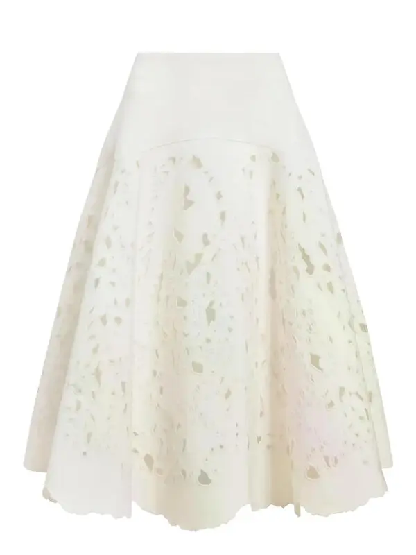 Proenza Schouler Cut-out Detail Midi Skirt - White