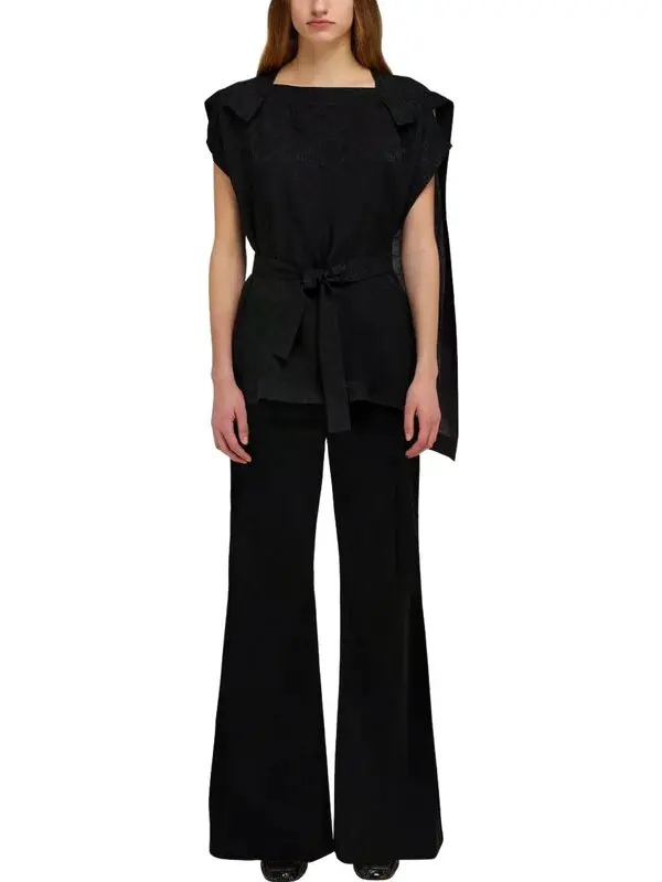 FERRAGAMO Monogram Blouse - Black