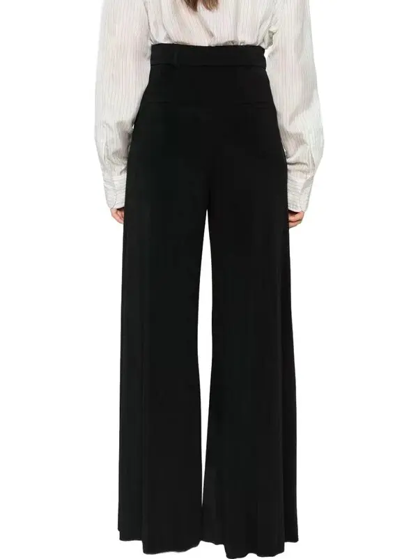 Max Mara High Waisted Pleated Trousers - Black