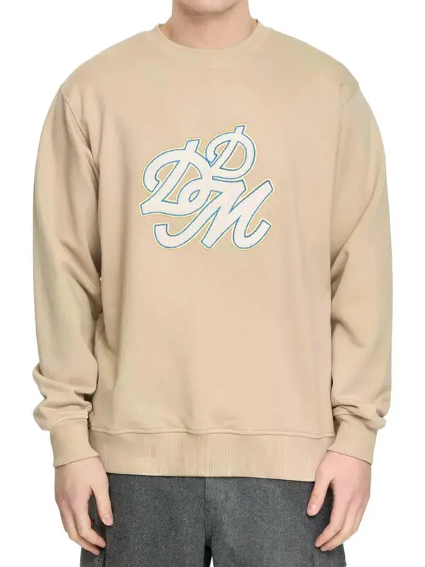 Drole De Monsieur Embroidered Logo Sweatshirt - Neutrals