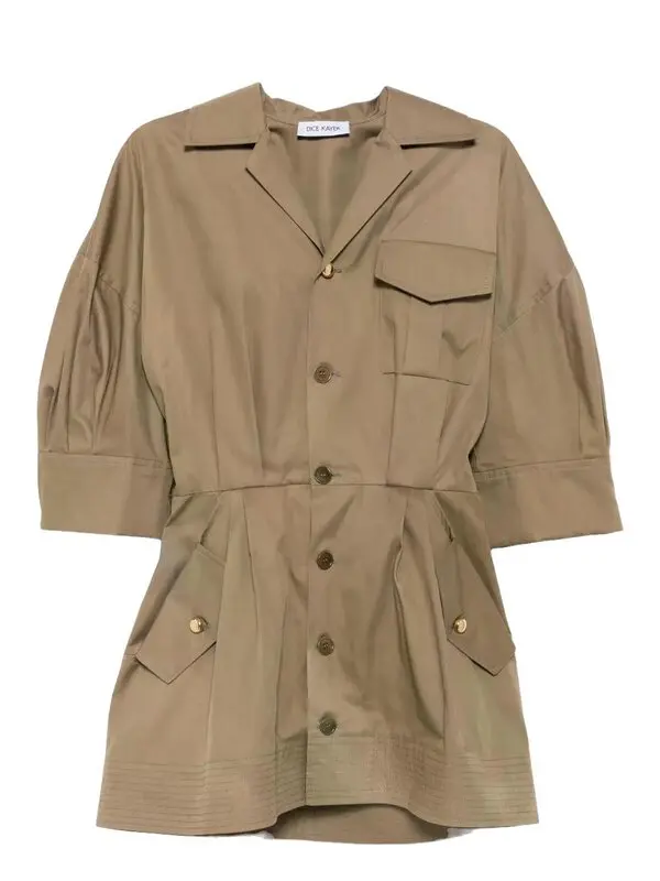 Dice Kayek Utility Mini Dress - Brown